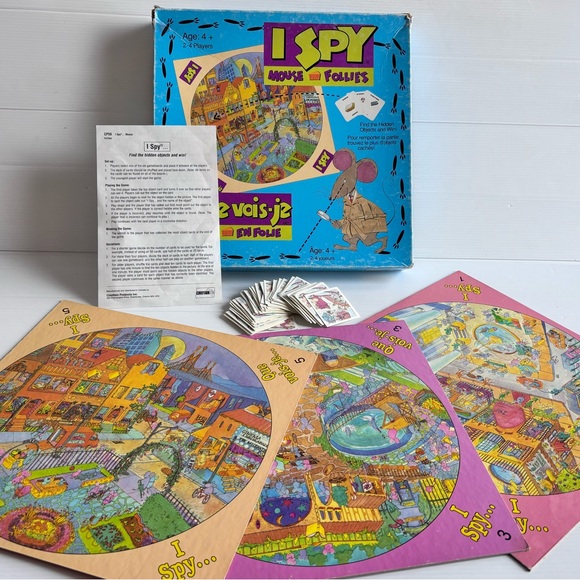 Games | I Spy Mouse En Folie Vintage Board Game Complete Kids ...